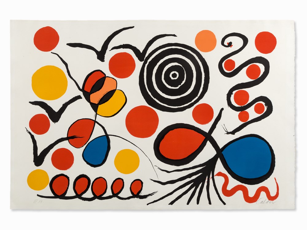 Alexander Calder, Spirals, Loops and Birds, Lithograph, 1970s ...