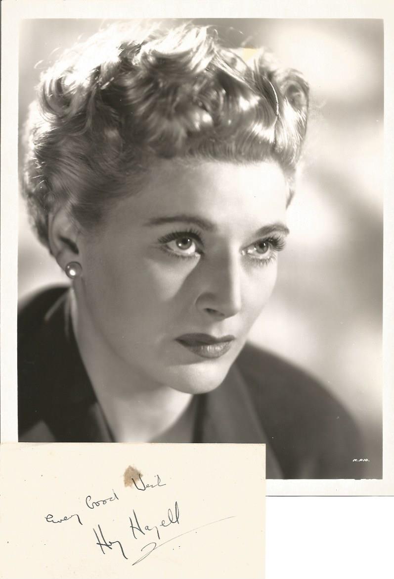 Hy Hazell signed album page with 10x8 b/w photo. British actress of ...