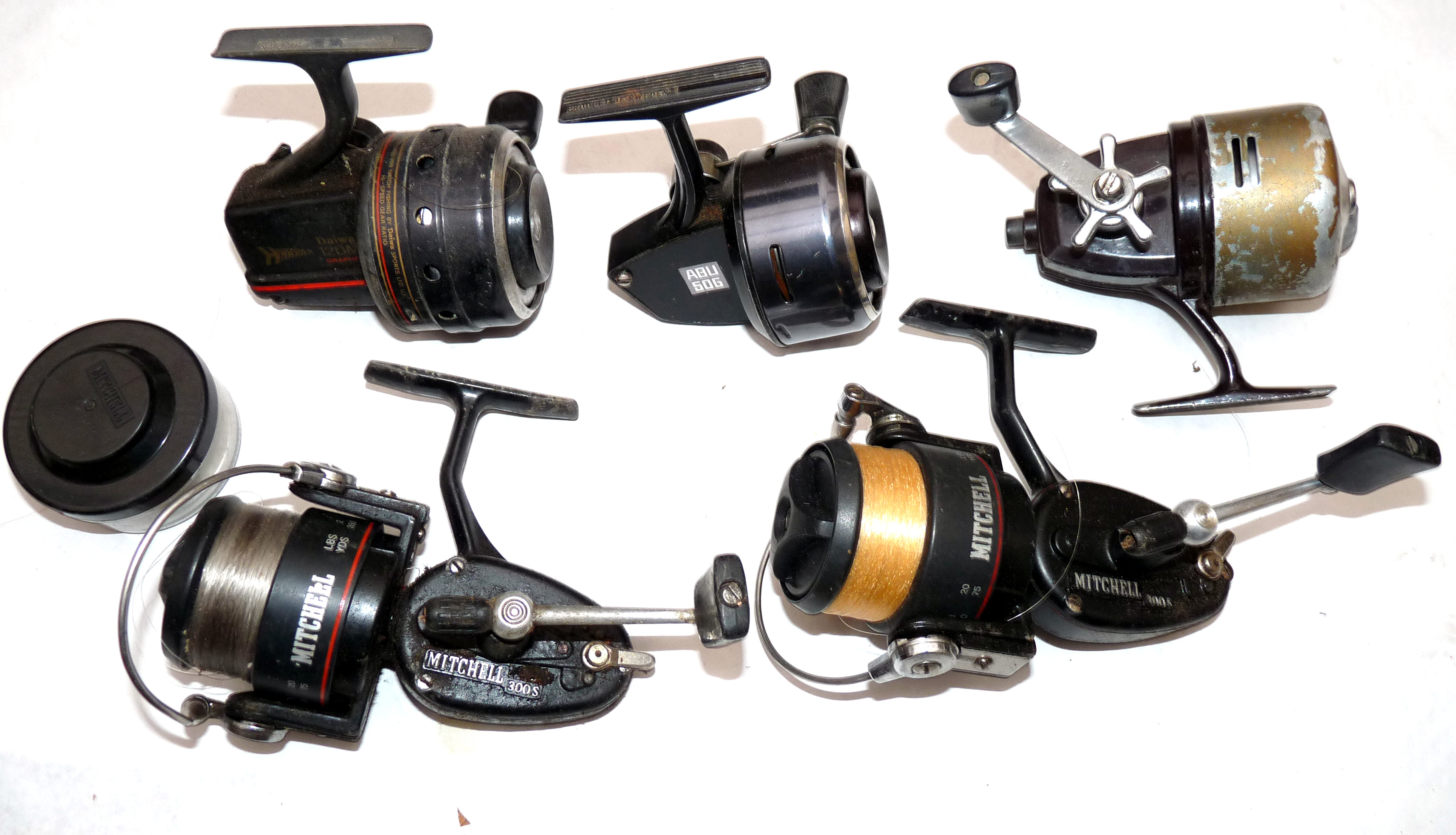 REELS: (5) Abu 506 closed face match reel, anti-reverse fitted, silver ...
