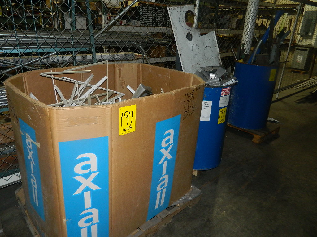 GAYLORD BOX & (2) BARRELS OF SCRAP METAL