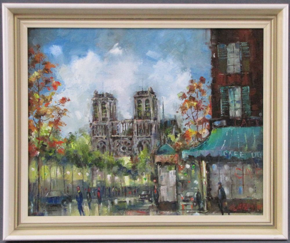 John Victor JABLONSKI (1915 - 1990). Notre Dame, Paris. 40 cm x 50 cm ...