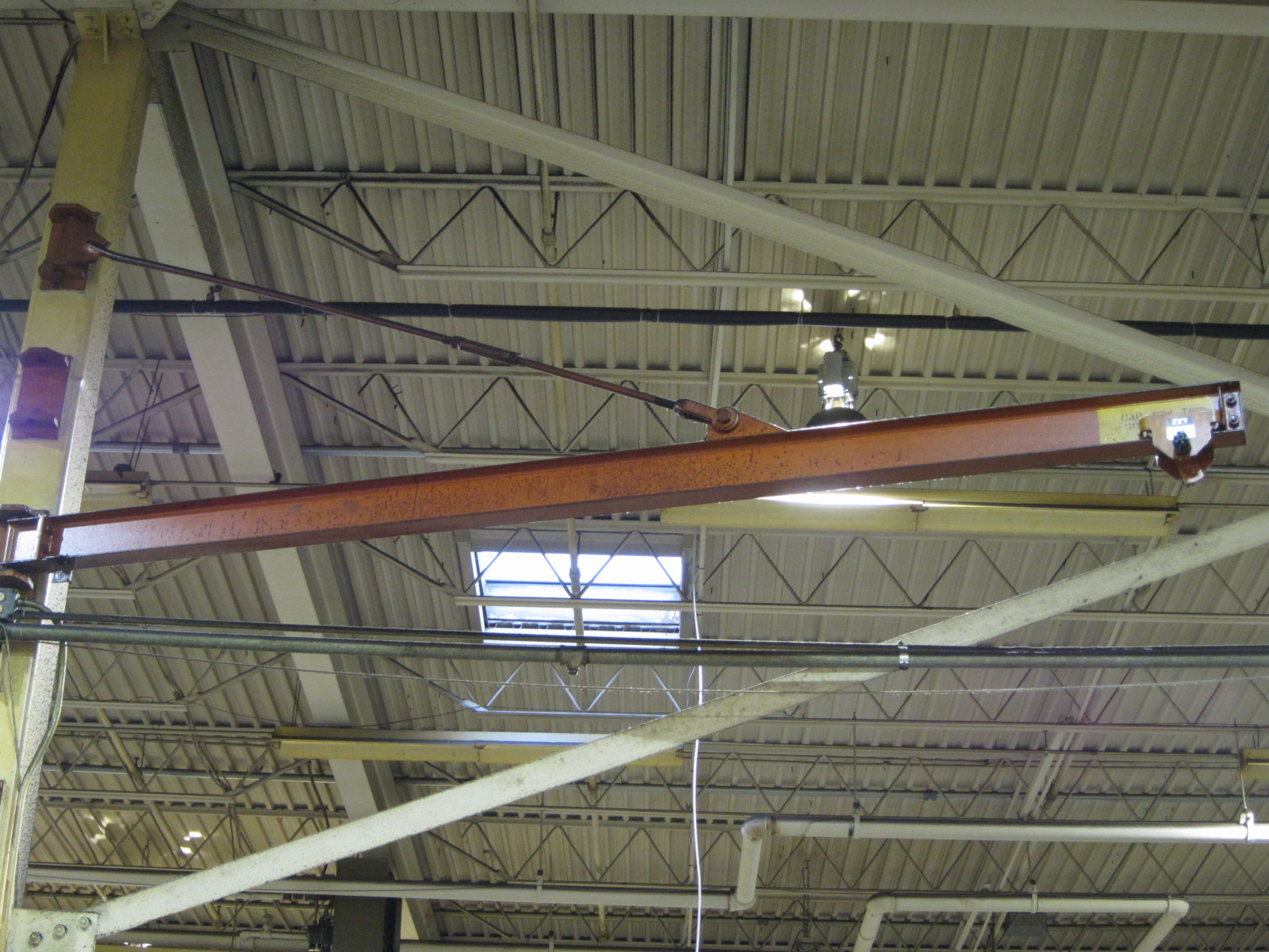 LOT (2) 1/2-TON CAPACITY POLE MOUNTED JIB CRANES, NO HOISTS