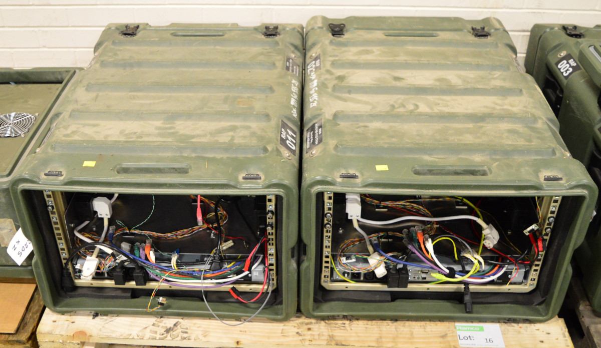 2x Electronic Equipment In Cases NSN 8145-99-152-7704 Lids Missing