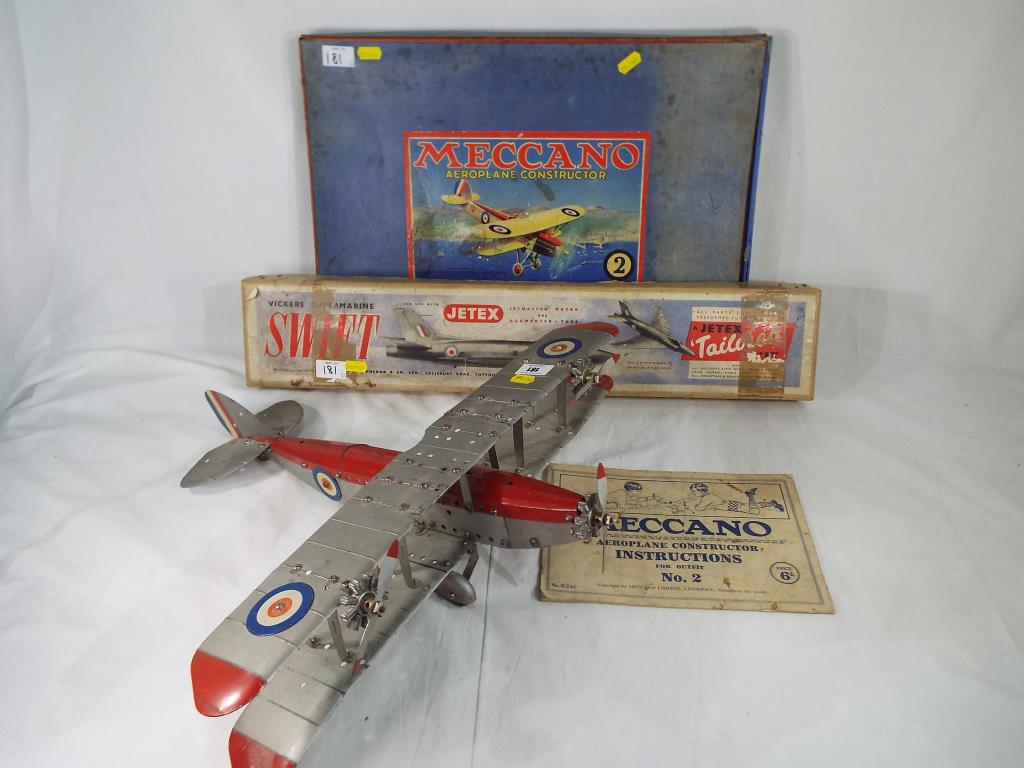 Meccano - a Meccano airplane construction set #2, constructed to ...