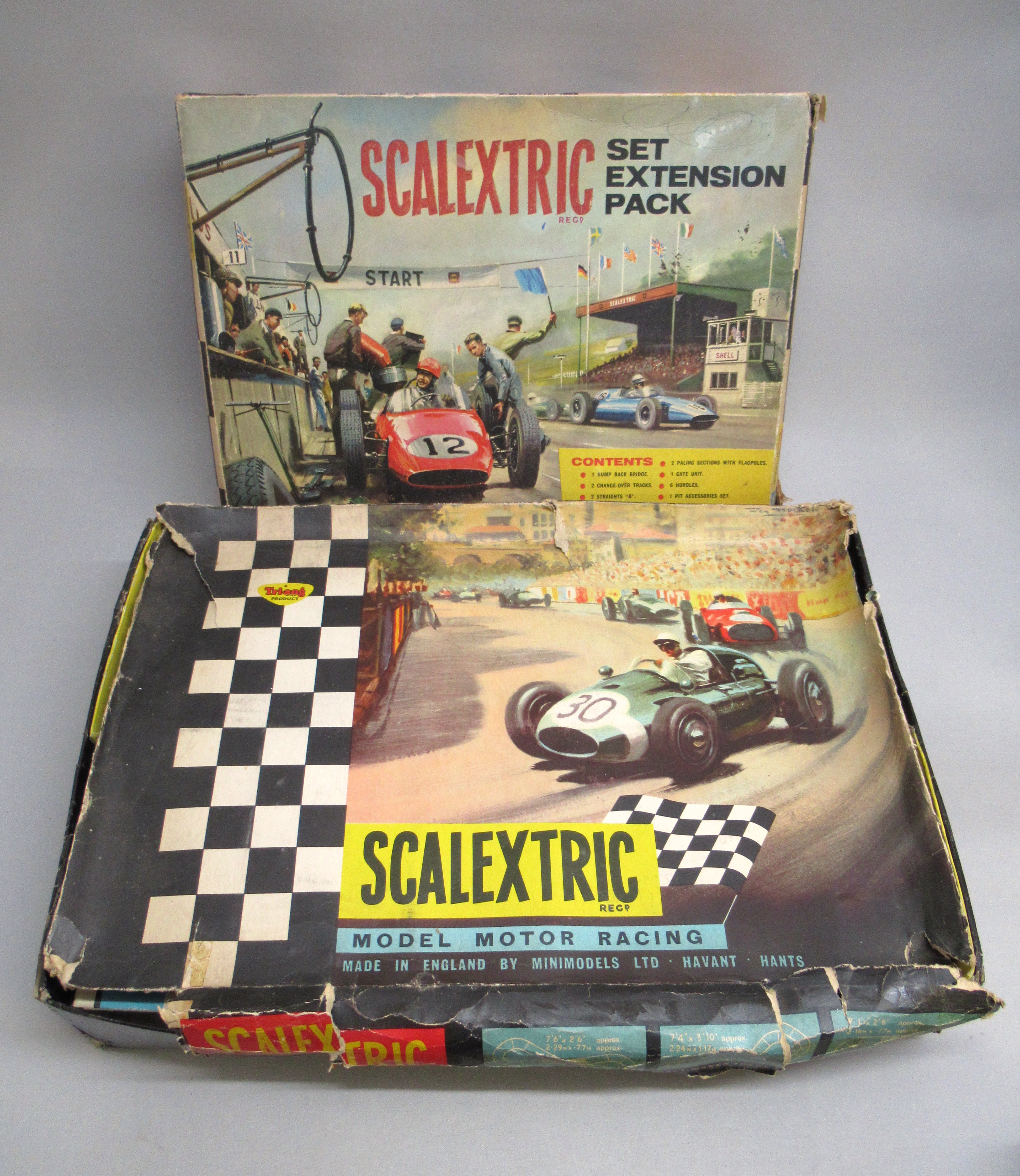 SCALEXTRIC SET WITH A PART SCALEXTRIC EXTENSION PACK, BOXED