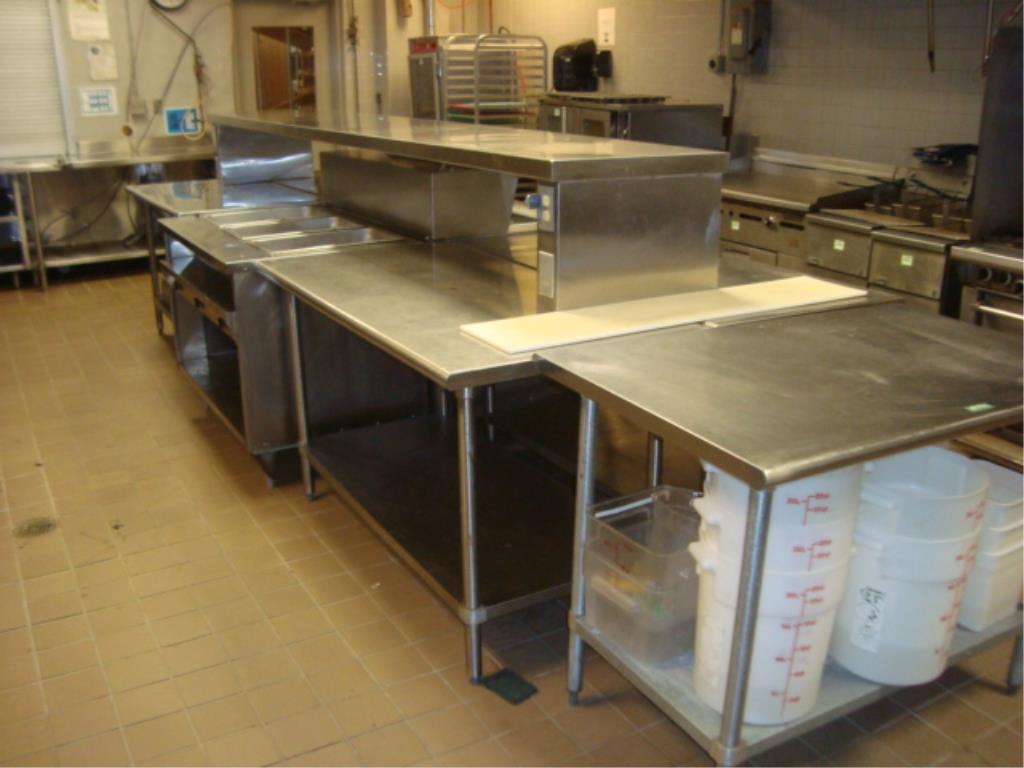 Cafeteria Food Preparation Station, (7)-Sections Stainless Steel To ...
