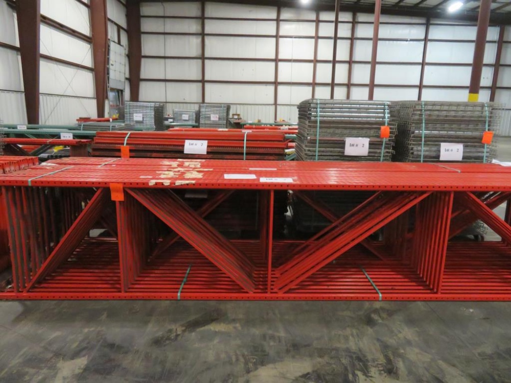 Paltier Pallet Racking 18 uprights 3"x 2 3/4", 42" wide and 18' tall ...