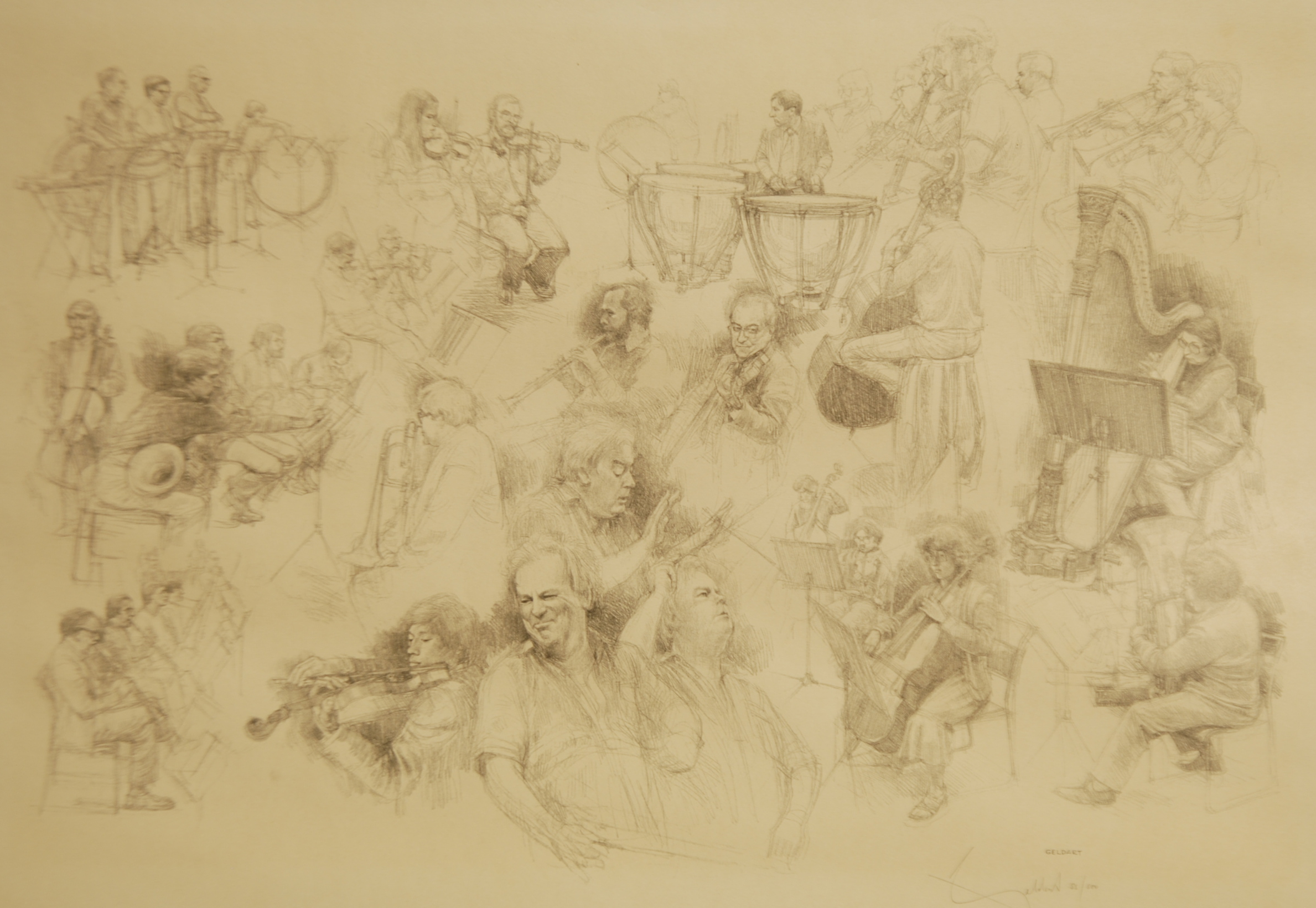 GELDART ARTIST SIGNED LIMITED EDITION PRINT FROM PENCIL SKETCHES ...