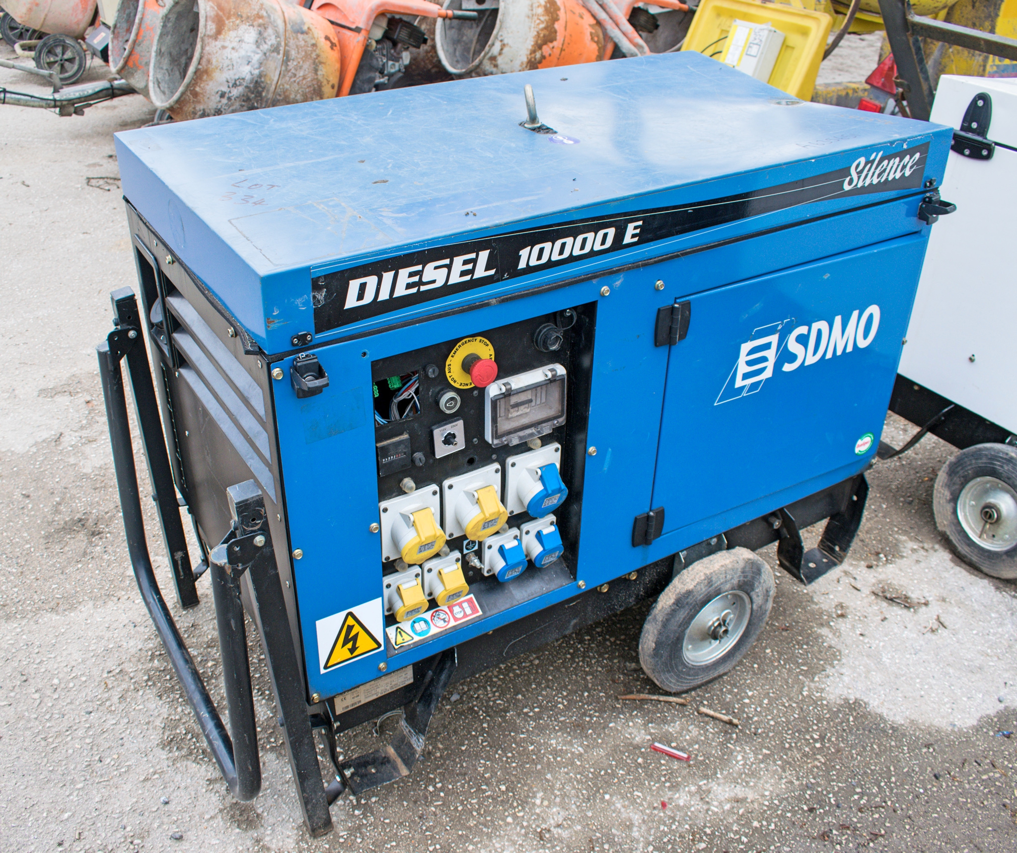 SDMO 10 kva diesel driven generator Recorded Hours: 4997 A635651 ...