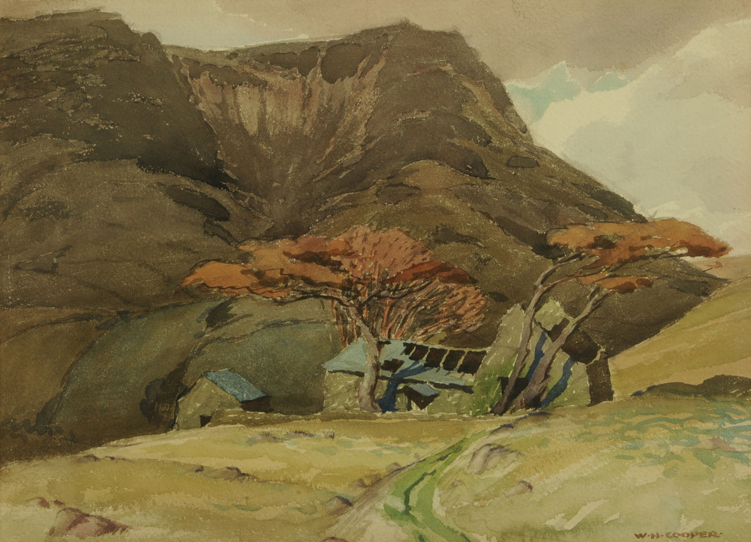 William Heaton Cooper (British 1903-1995), a derelict fellside barn ...