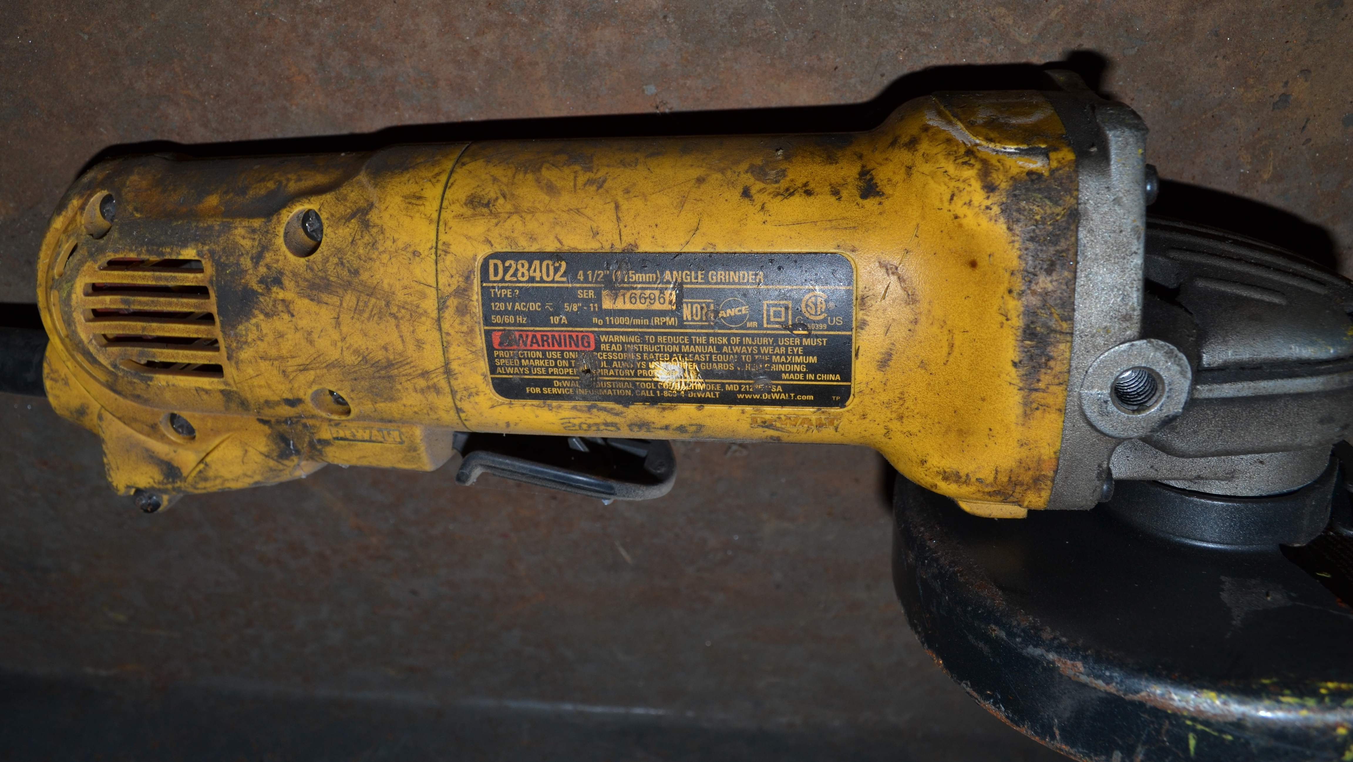 Lot Consisting of (2) DeWalt Model D28402 Angle Grinders