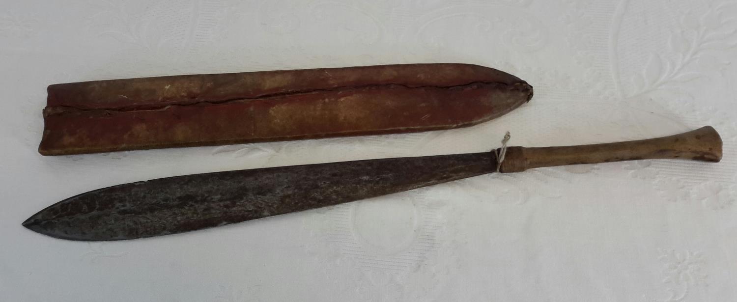 African tribal Ida sword with sheath