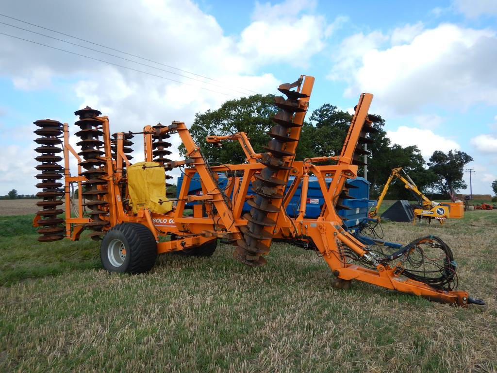Simba Solo 600 cultivator fitted with rear packer and auto lube