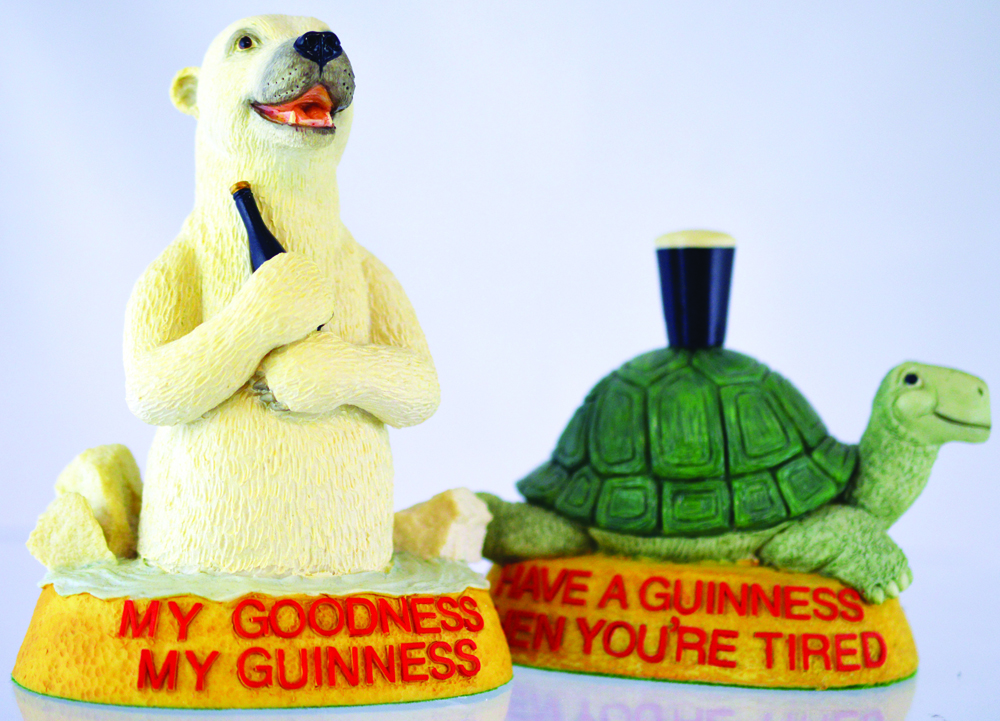GUINNESS FIGURINES. ‘Polar Bear’, ‘Tortoise’ John Gilroy figurine by ...