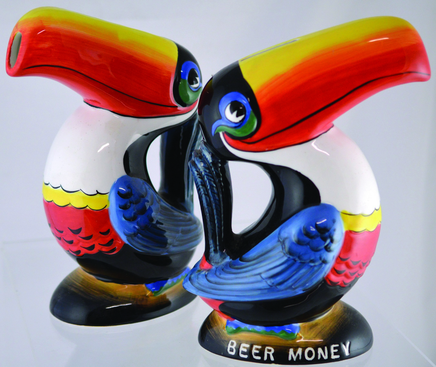 GUINNESS TOUCAN JUG. 8.5ins tall, plus toucan money box. Enesco Limited ...