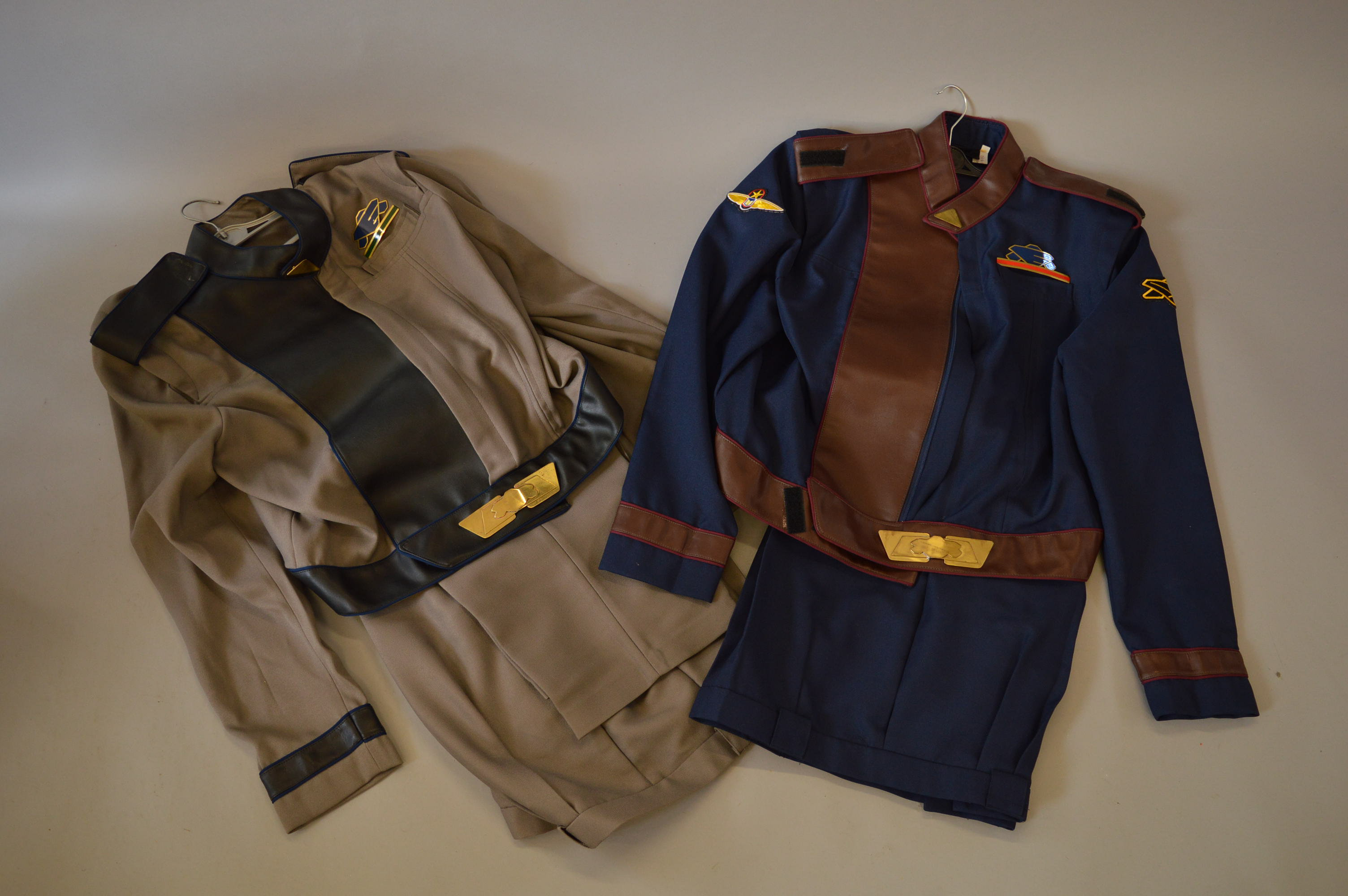 Two different 'Babylon 5' costumes by Janet Lawn together with a small ...