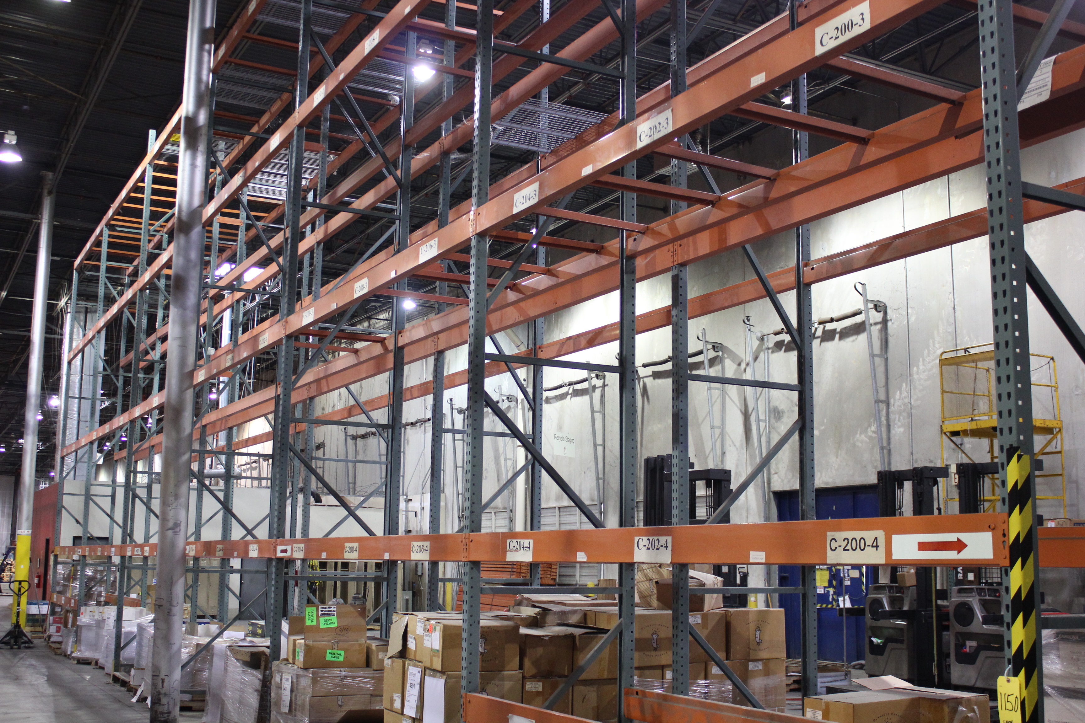 LOT: (12) Sections Interlake Pallet Rack, 12 ft. Wide x 42 in. Deep x ...