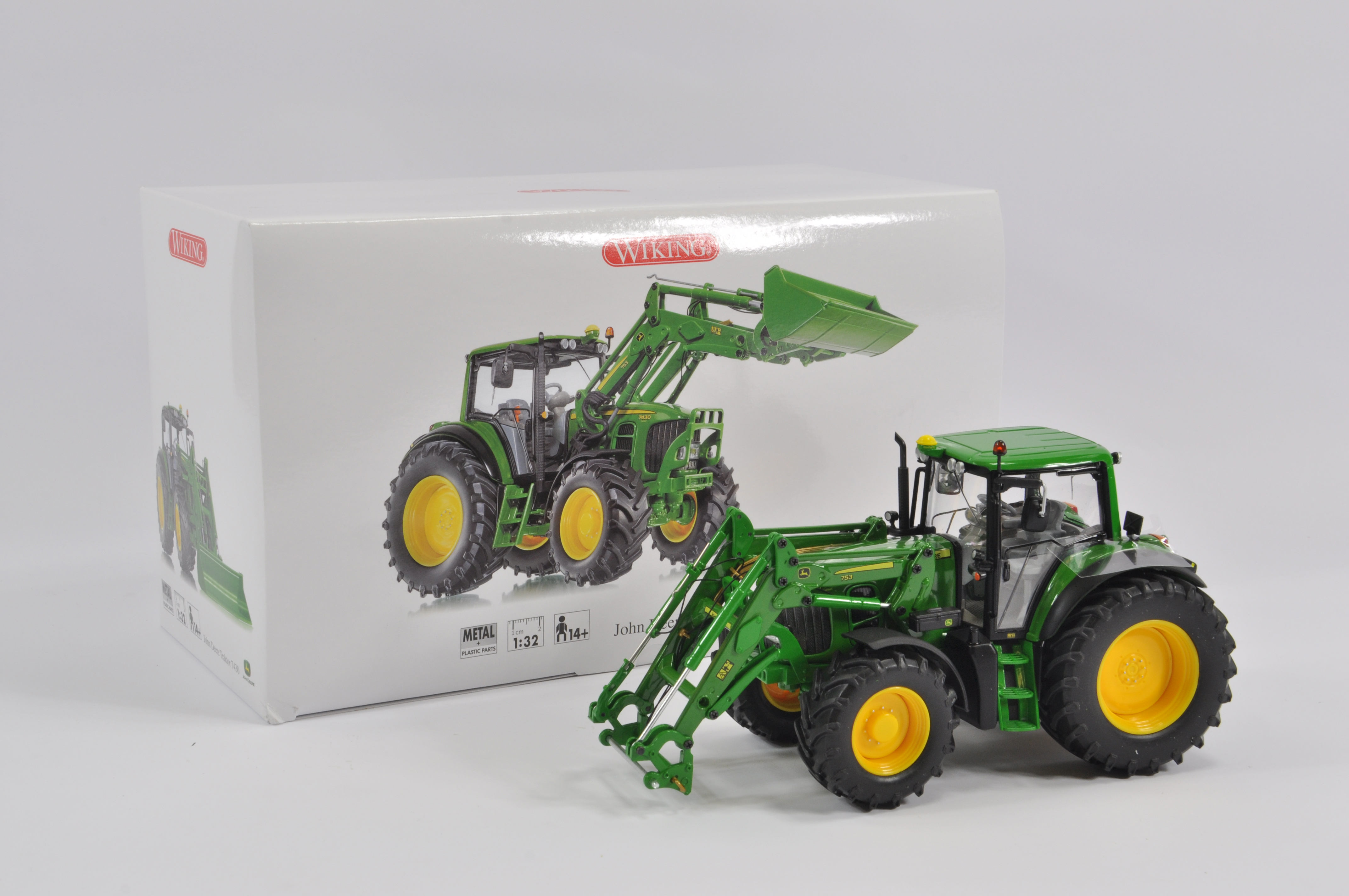 Wiking John Deere 7430 Tractor with Loader. Mint in Excellent Box.