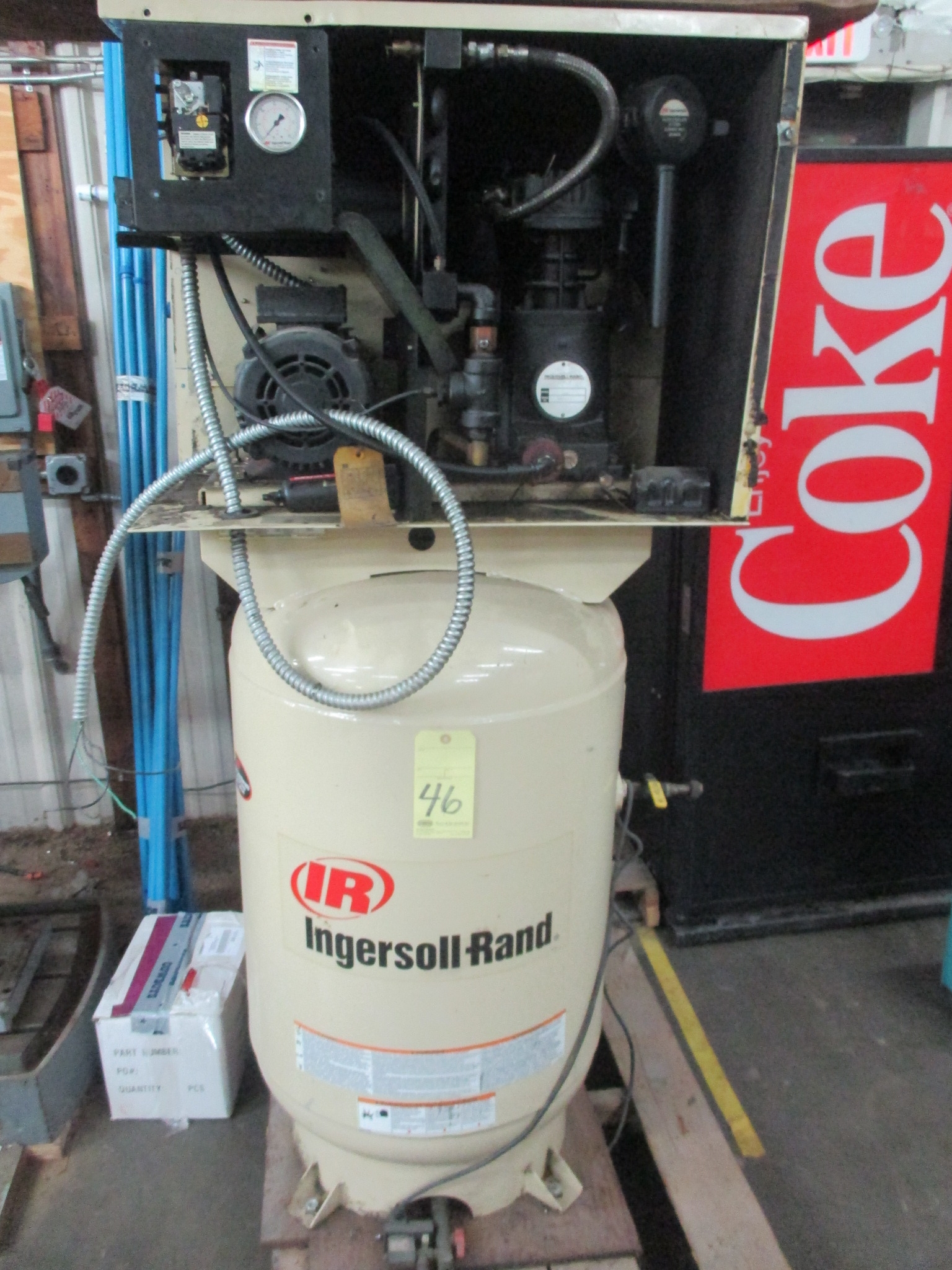 AIR COMPRESSOR, INGERSOLL RAND MDL. TS4N5, new 2015, 5 HP motor, 80 gal ...