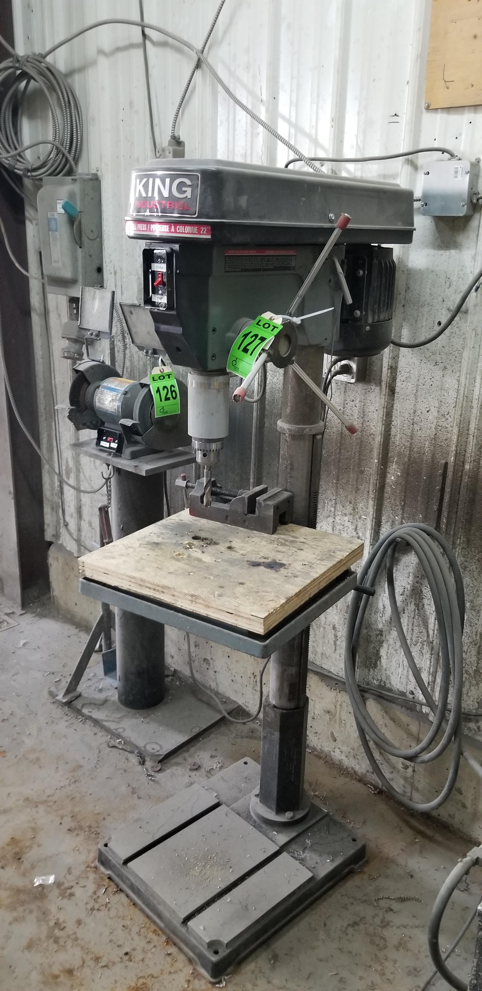 KING 12-speed 22" column drill press mod.KC-122DC ser. 507047 yr. 2011 ...