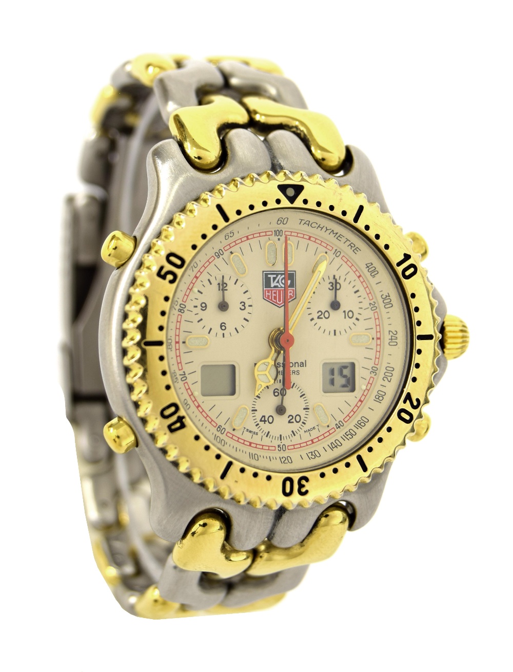 Tag Heuer SEL LCD Professional 200m chronograph bi-colour gentleman's ...