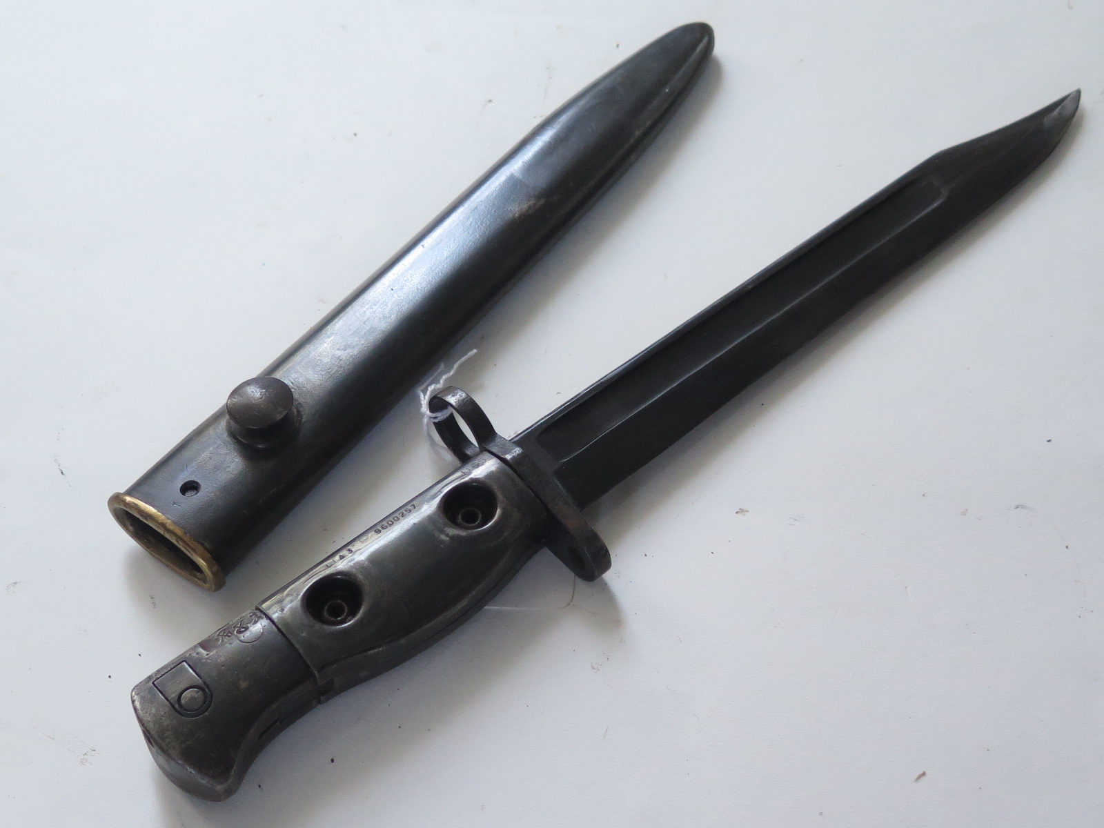 Bayonet: LIA3 SLR bayonet in its steel scabbard. A good example of this ...