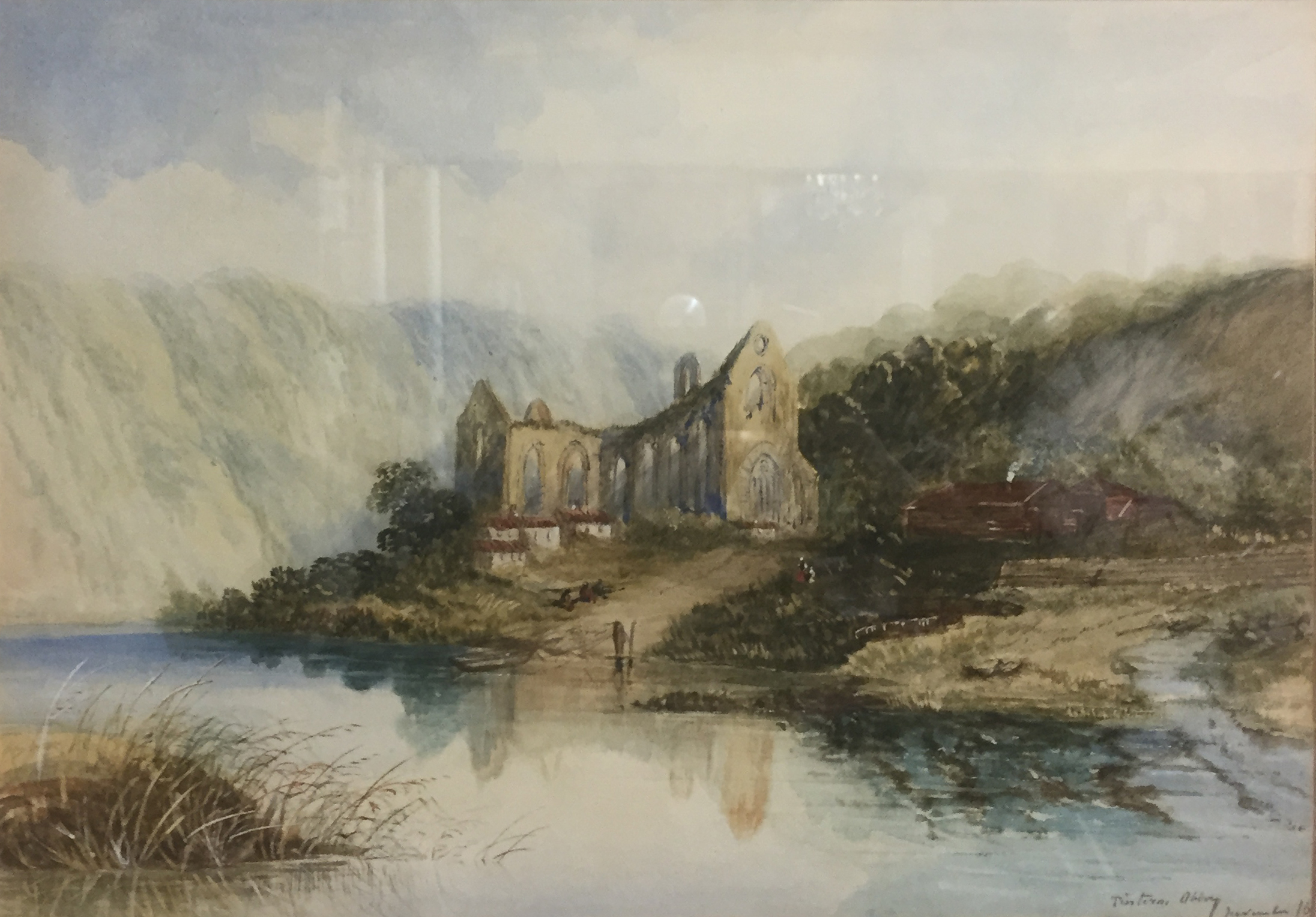 WILLIAM BENNETT, WATERCOLOUR 'Tintern Abbey', Circa 1865 and framed ...