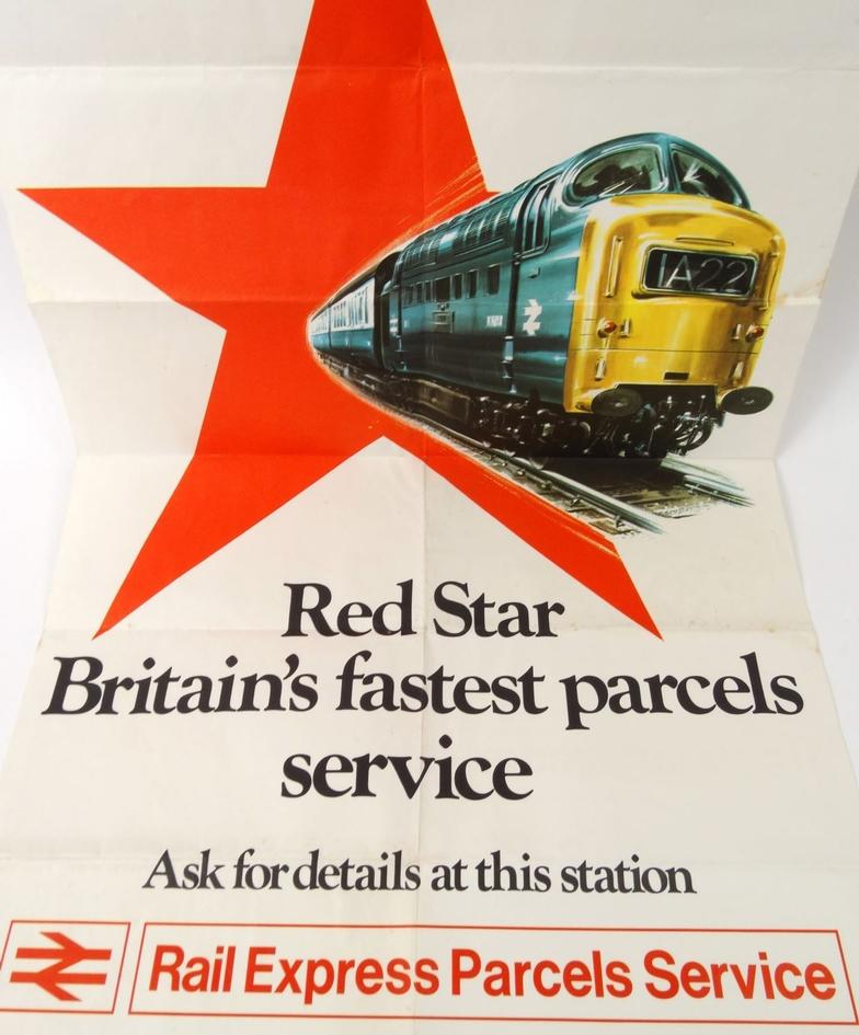 Railway Express Parcels Service poster - The Red Star Britain's Fastest ...