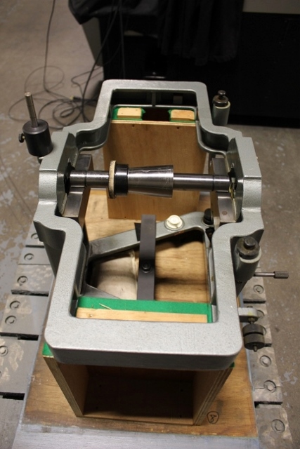 OKAMOTO MDL. 12-BW500 GRINDING WHEEL BALANCING STAND, WITH ARBOR (FOR ...