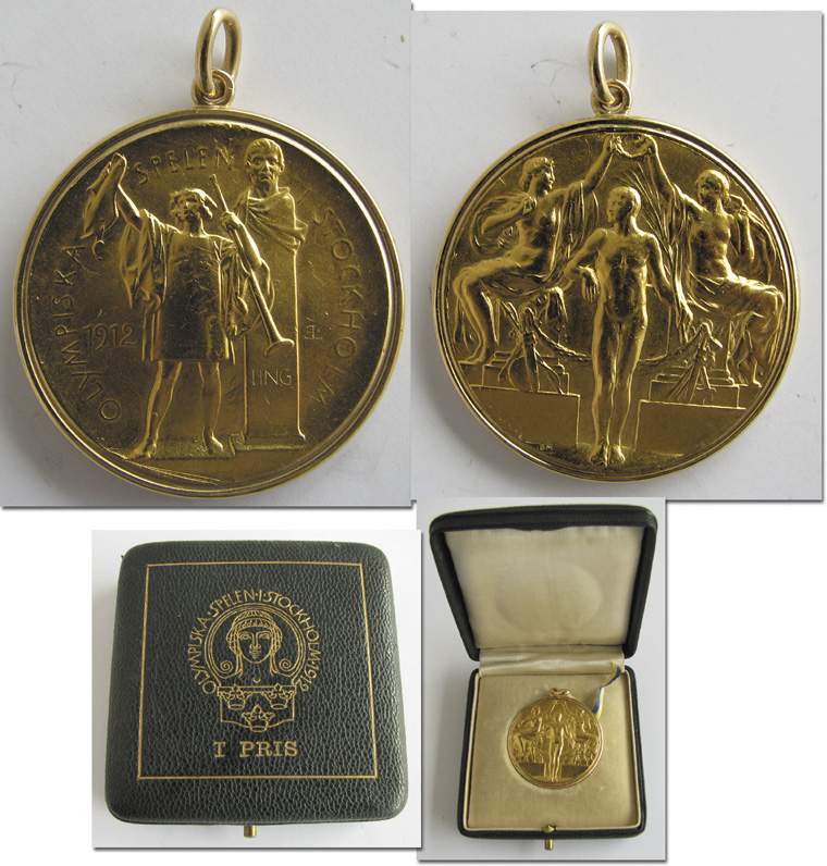Olympic Games Stockholm 1912 Gold Winner´s medal - Gold medal for the ...