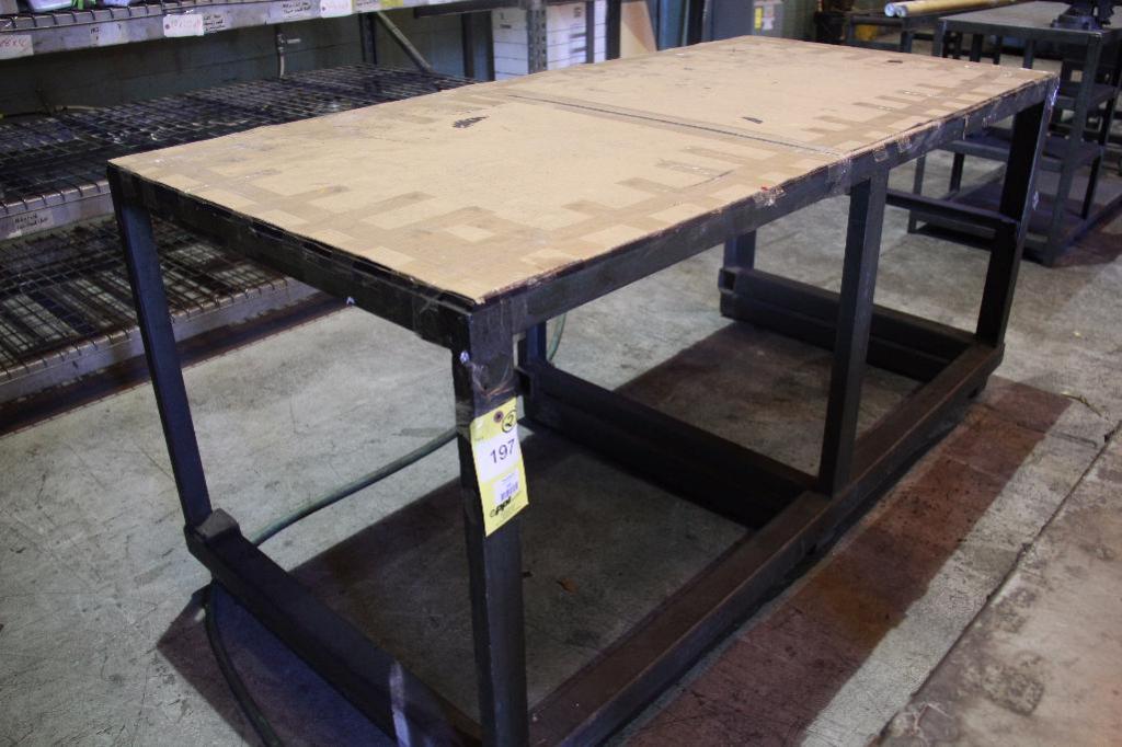 LOT: (2) Steel Fabricated Work Tables, 80 in. x 38 in. x 36 in. (est.)