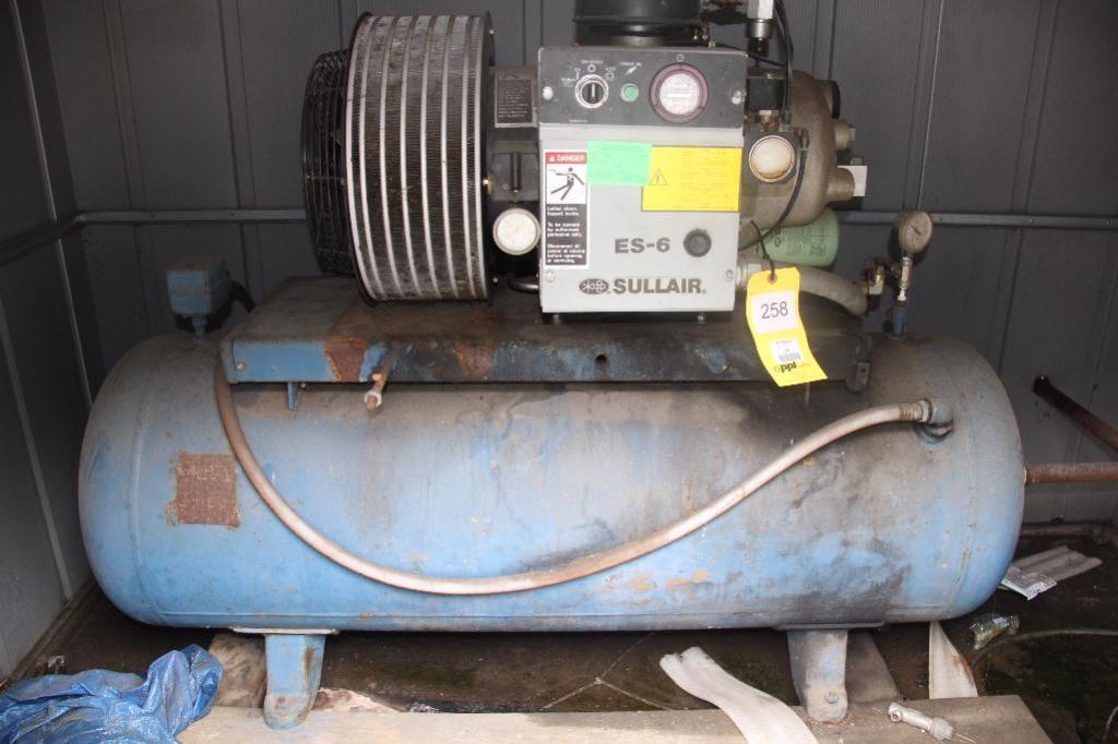 Sullair 10 HP Tank Mounted Rotary Vane Air Compressor Model ES6/10H/A ...