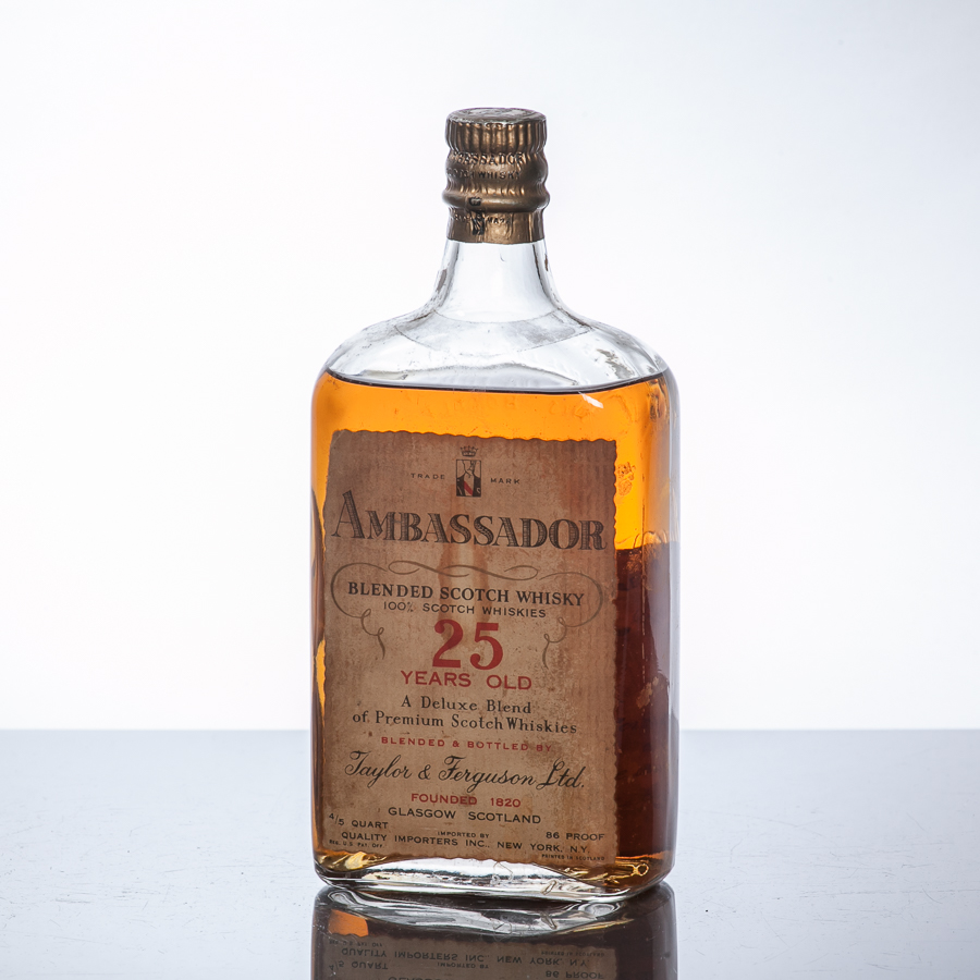 AMBASSADOR 25 YEARS OLD Blended Scotch Whisky, blended and bottled by ...