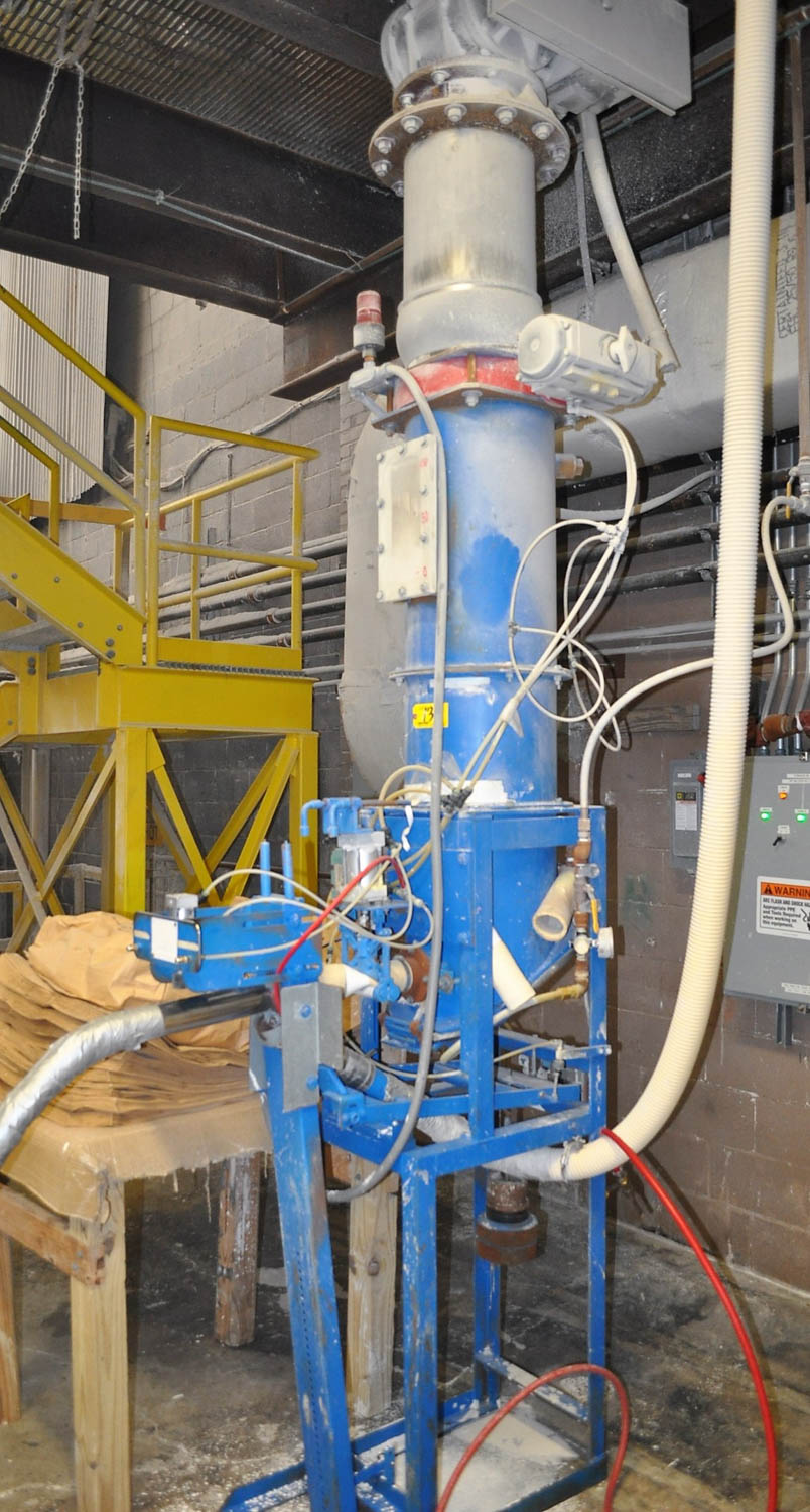 ECC VALVE BAG AIR PACKER / FILLER SYSTEM, WITH HOPPER FEED, GATE VALVE ...