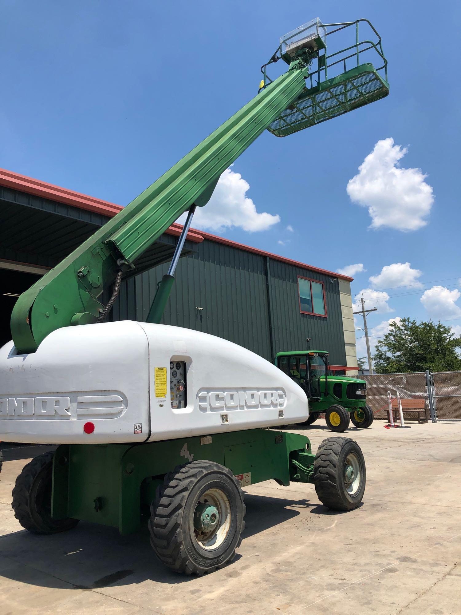 CONDOR 4X4 BOOM LIFT MODEL T60, 60' PLATFORM HEIGHT, GAS POWERED, RUNS ...