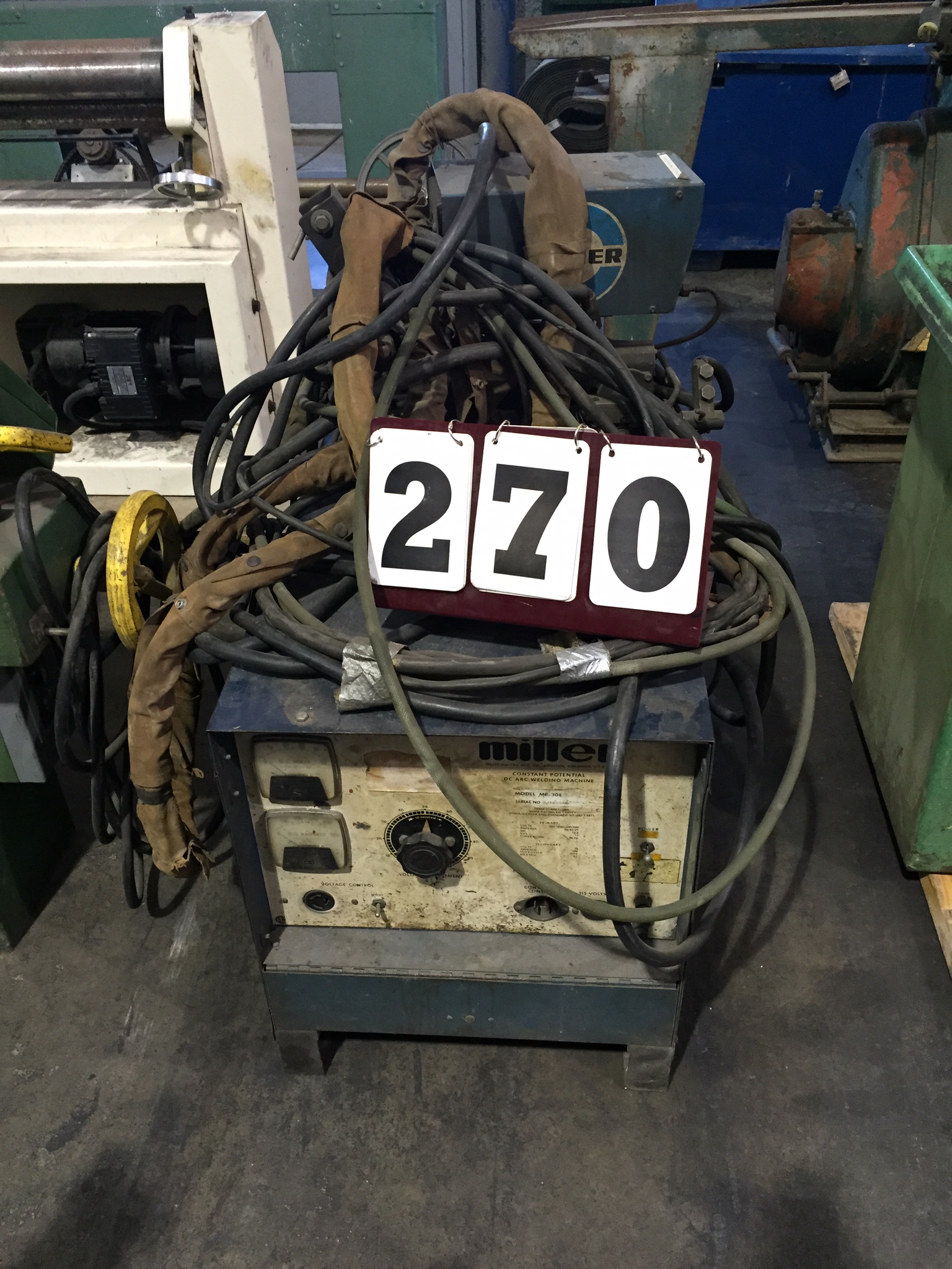 MILLER MP-30E CONSTANT POTENTIAL DC ARC WELDING MACHINE W/ MILLERMATIC ...