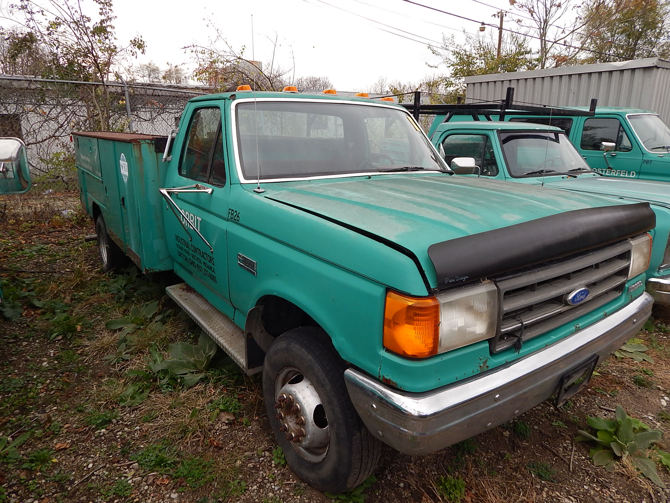 1990 Ford F450 Super Duty Custom Dually Utility Truck, VIN ...
