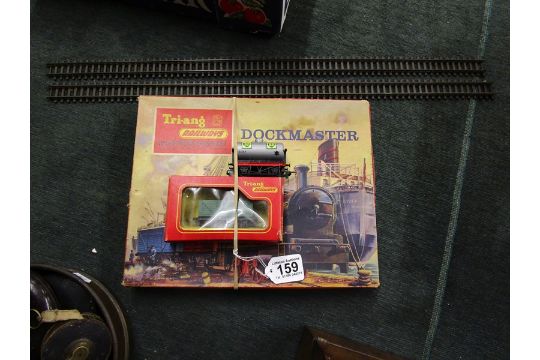 Boxed Tri-Ang clockwork train set - Dockmaster
