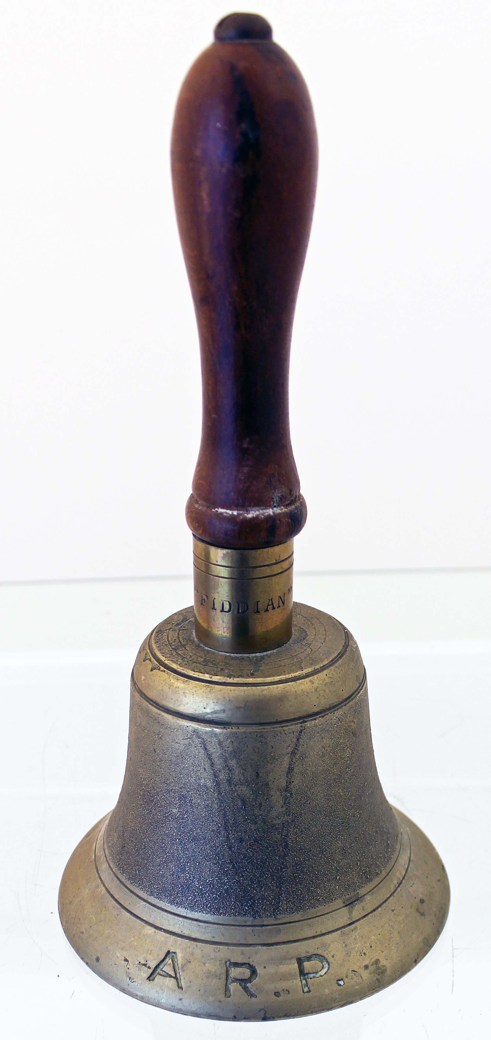 A WW2 Air Raid Precautions ARP hand bell with a WW2 Victory bell made ...