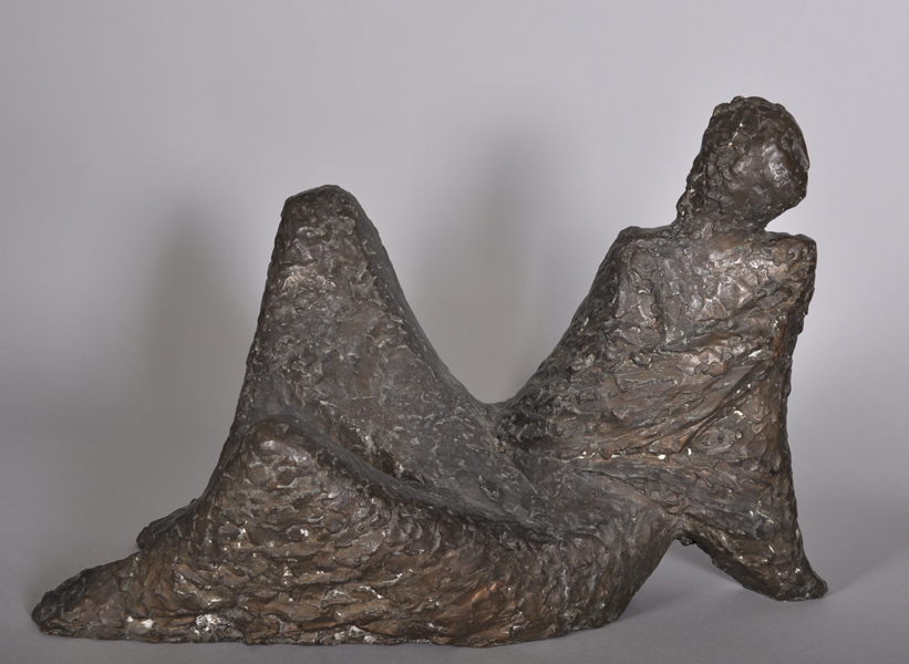 Anna Mahler (1904-1988) Austrian. "Liegende" (Lying), Bronze, 13" x 17. ...