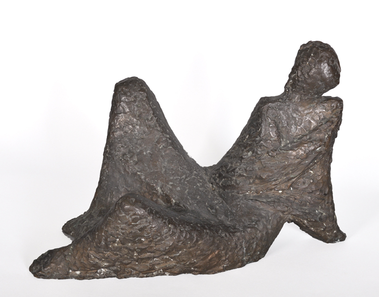 Anna Mahler (1904-1988) Austrian. "Liegende" (Lying), Bronze, 13" x 17. ...