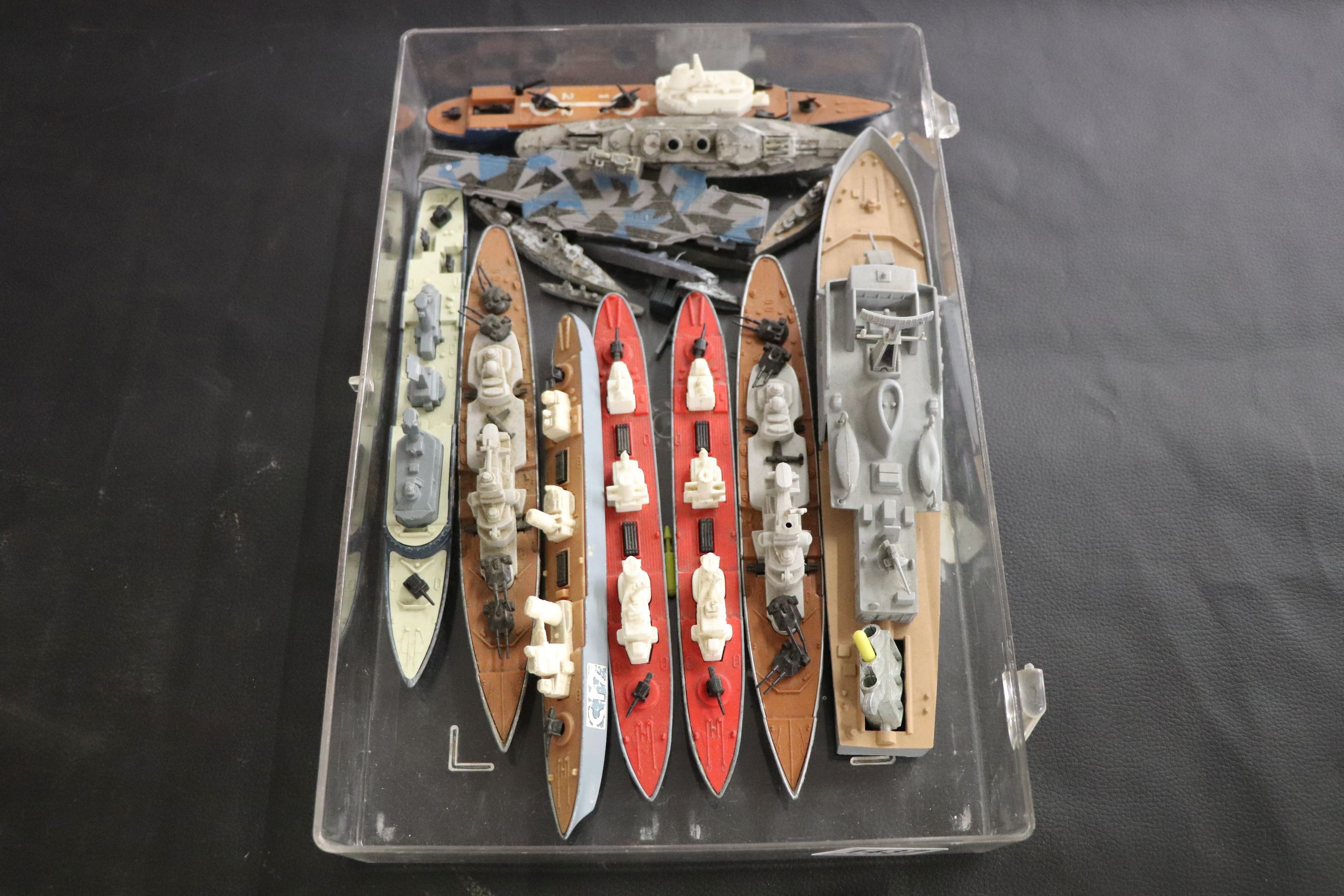 Dinky Corvette Battleship, 7 Matchbox Sea Kings Battleships, 8 Small ...