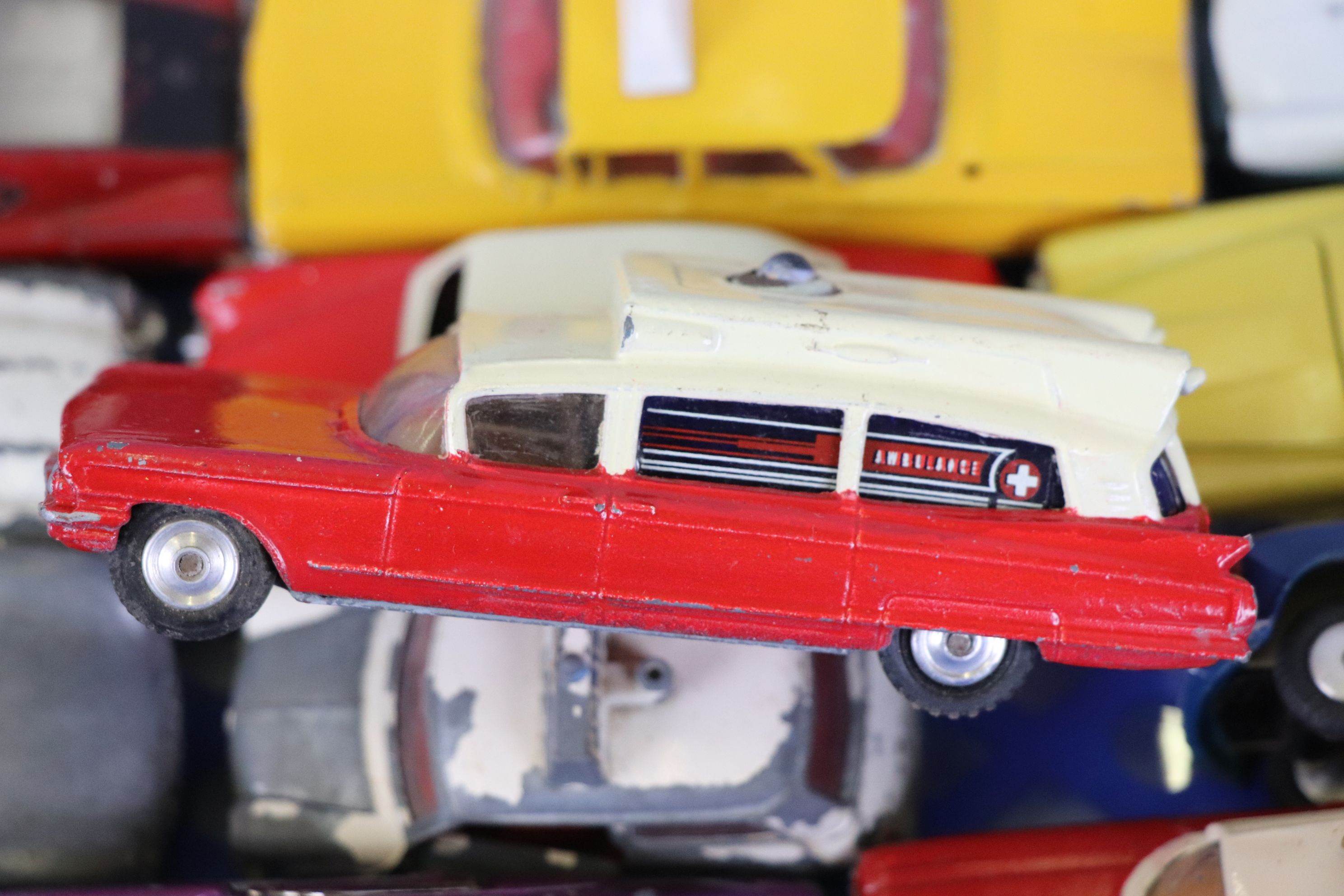 Collection of vintage Corgi & Dinky diecast model vehicles, play worn ...