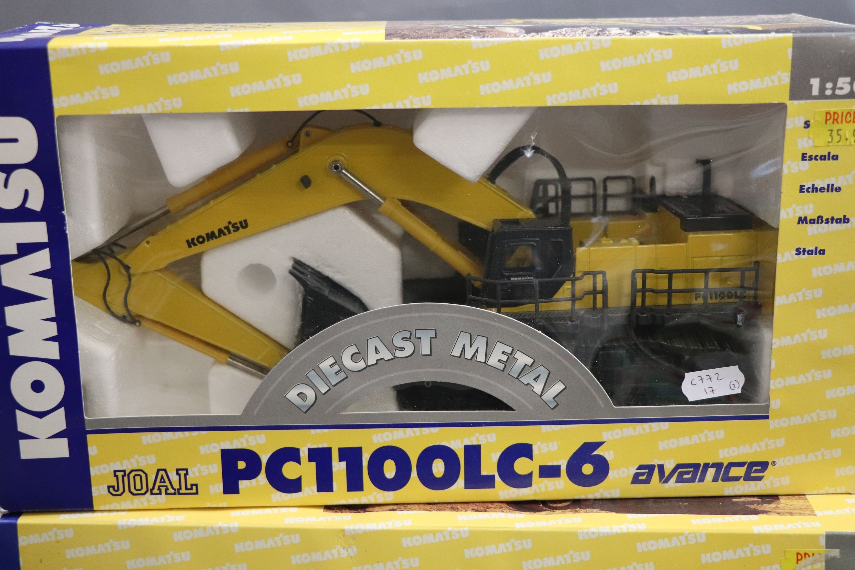 Two boxed Joal Komatsu diecast metal construction models to include 1: ...