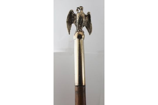 TWO MASONIC DEACON'S WANDS, each with silver plated dove crest ...
