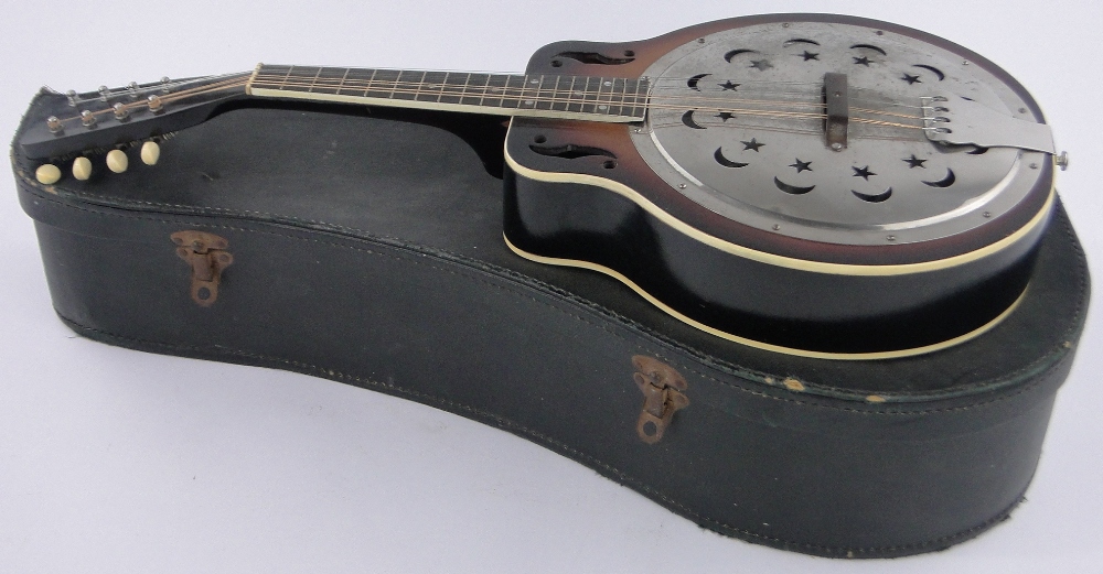 A rare Dobro Resonator Mandolin,circa 1930s, with pierced crescent and ...