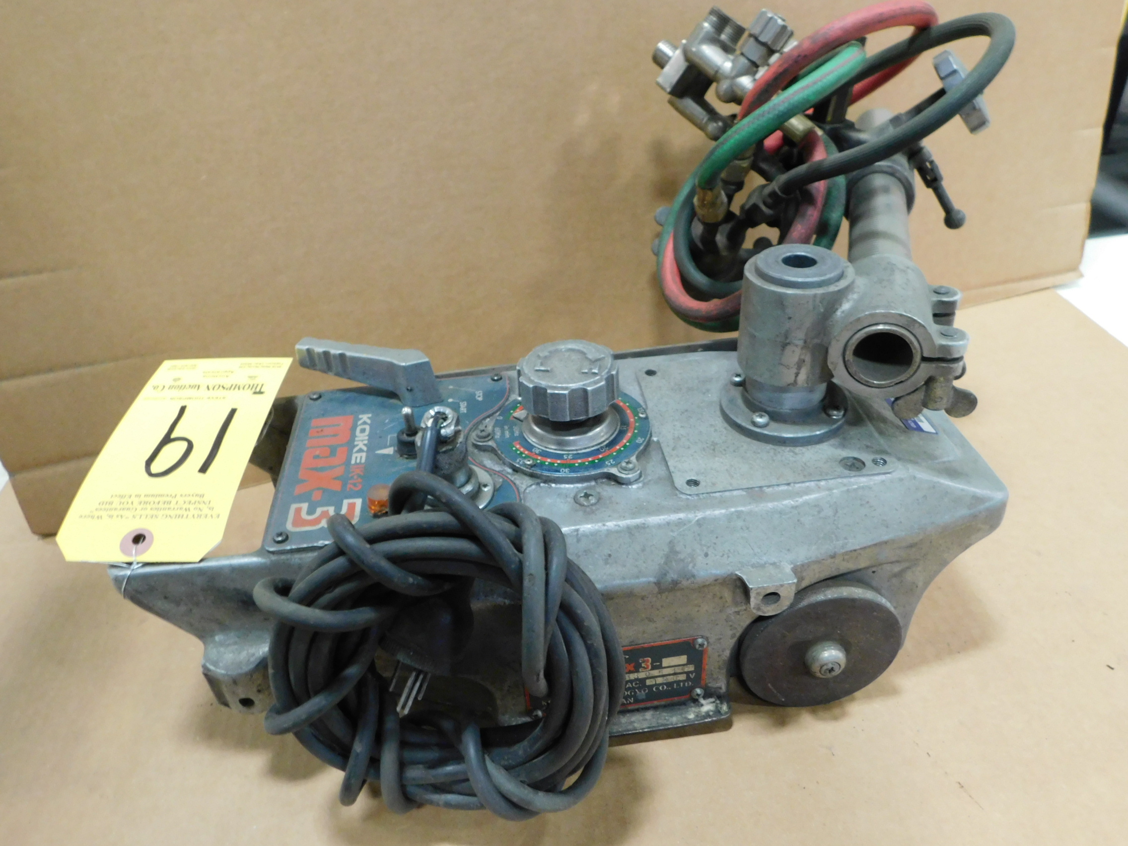 Koike IK-12 Max-3 Track Torch (missing 1 Wheel), with (2) 72 Inch Track ...