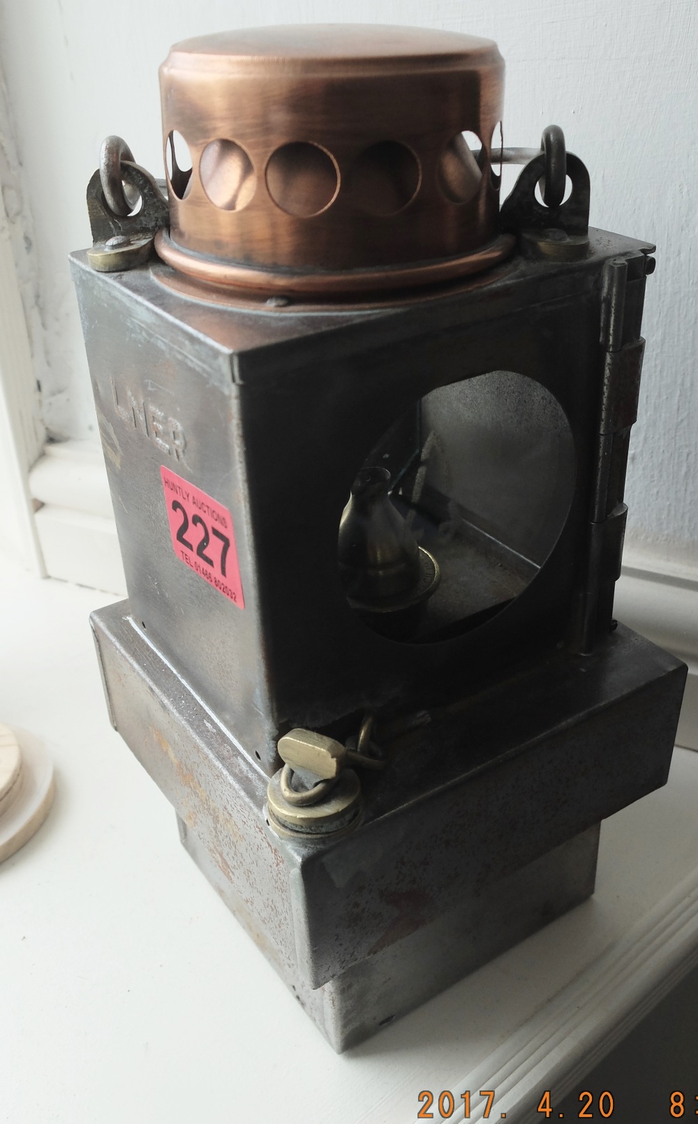 Antique Railway LNER Signal Lamp.