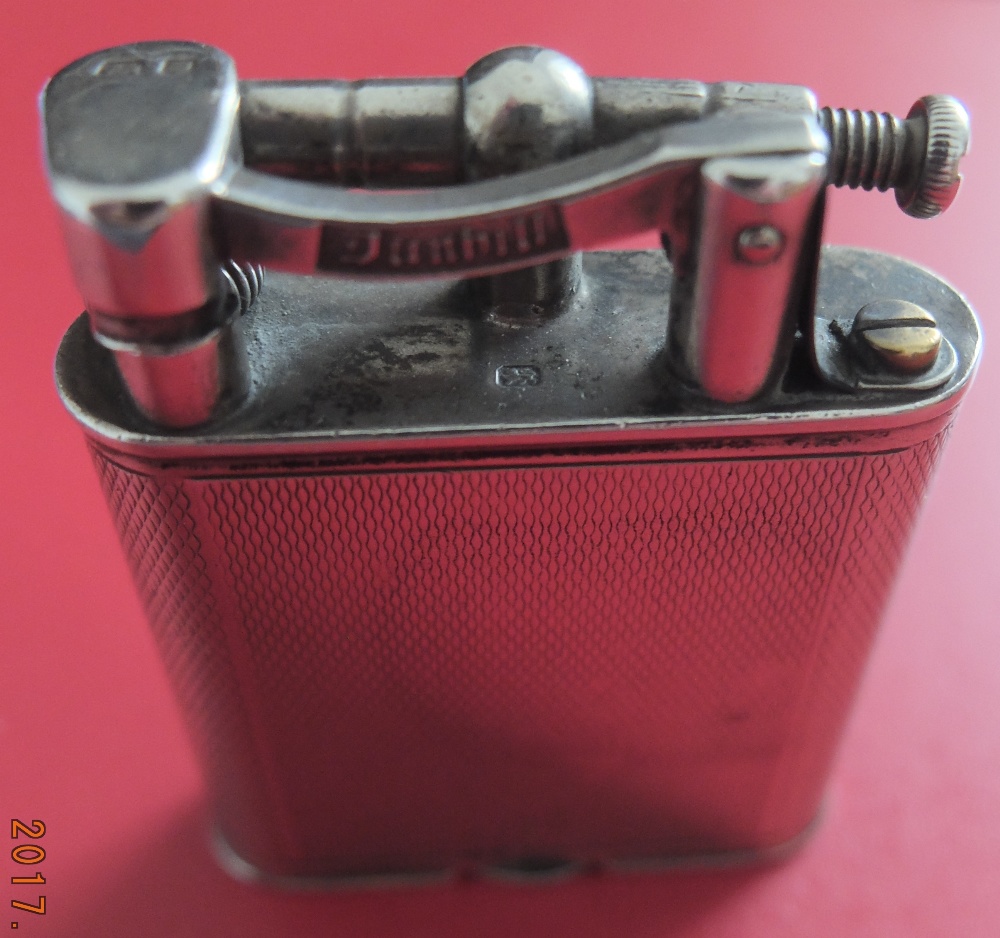 Vintage Silver Dunhill Lighter with London Hallmarks - 52mm x 42mm.The ...