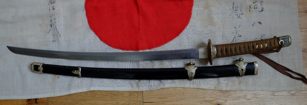 WW2 Japanese Surrender Sword 34 1/2" (88cm) long - blade 25" (63.4cm ...